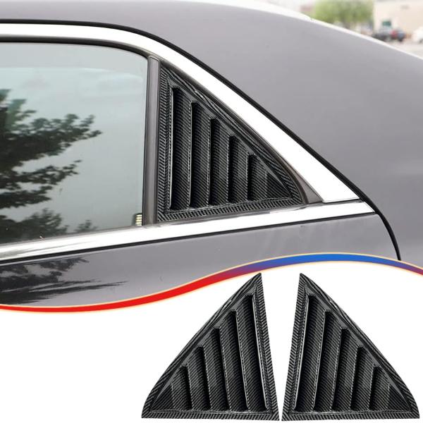 商品名: MUXEE ウィンドウルーバー 2個 サイドベントウィンドウルーバー クライスラー300 2015-2023用 ABSプリントスポーツウィンドウ装飾カバー、外装トリムアクセサリー - カーボンファイバー。 MUXEE Window...