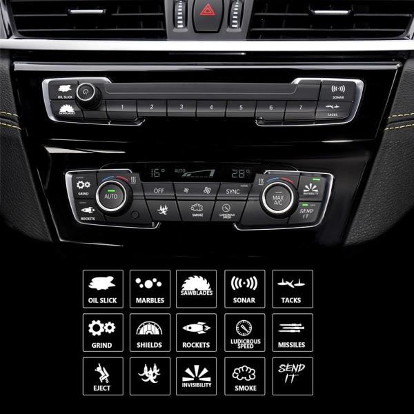 商品名: RGOAANC ノベルティステッカー 車やトラック用 未使用ボタン、車のスイッチステッカー、コントロールダッシュボタンステッカー、車両内装装飾アクセサリー ダッシュロッカー コンソールスイッチデカール ほとんどの車に対応 RGOA...