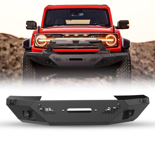 商品名:  WOLFSTORM Front Bumper Fit for 2021-2025 Ford Bronco(Excluding Bronco Sport), Heavy-duty Steel Front Bumper for 21...