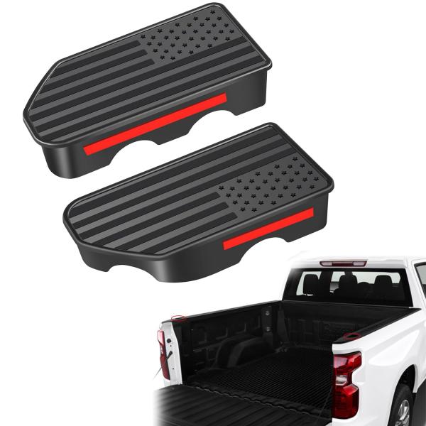 商品名:  PSLER Stake Pocket Covers Custom Fit for GMC Sierra Silverado 2024 2019 2020 2021 2022 2023 2025 National Flag Tru...
