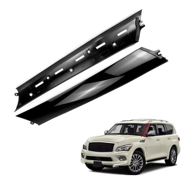 商品名: フロント左ピラーフィニッシャートリムパネルモールディングフィット インフィニティ QX56 2011-2013 QX80 2014-2023 日産アルマダ 2017-2023 76836-1LA0A 76837-6JR0A Win...
