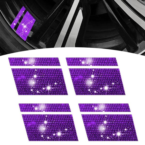 商品名: getfay Pack-4 キラキラ カーホイールリムステッカー、2.5インチ x 1.5インチ ダイヤモンドがちりばめられたパーソナライズされた装飾デカール 45.72cmから21インチのタイヤ用、車へのダメージなし ペイント防...