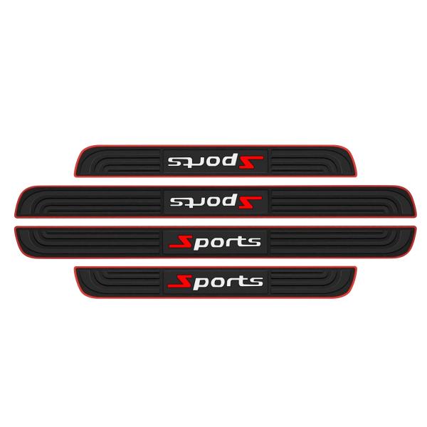 商品名: Tecledsn 4個入り 車のドア敷居プロテクター 車のドアエントリーガード ソフトラバー フロント/リアドア敷居スカッフプレートガード ユニバーサルエクステリアアクセサリー 車のドア敷居保護 (スポーツ、6cm) 4PCS C...