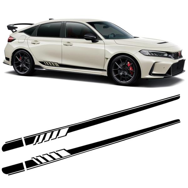 商品名:  dawfall Pack-2 Car Side Skirt Decals, 88.58" x 4.52" Car Long Stripes Personalized Stickers, Universal Waterproof ...