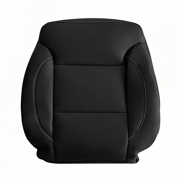 商品名: Mievlyo 運転席または助手席側トップバック 穴あきレザーシートカバー ブラック シボレー シルバラード タホ GMC シエラ 1500 2500HD 3500HD 2014-2019に対応 Mievlyo Driver or...