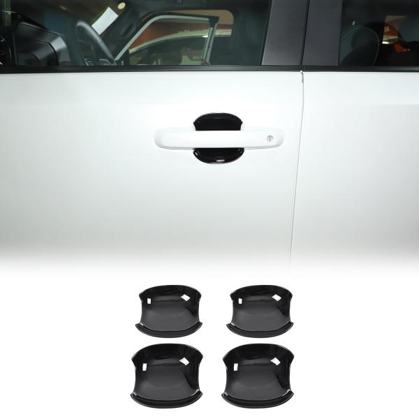 商品名: Fgtagtal 外装ドアハンドルボウルカバー保護トリムアクセサリー トヨタランドクルーザープラド/Lex@us GX 2024 2025に対応 ABS車のドアボウルスクラッチプロテクターカバー、4個(ブライトブラック) Fgta...