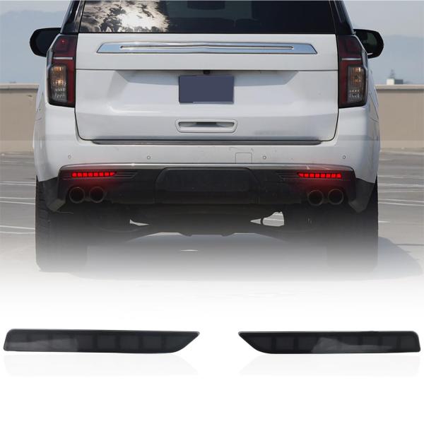 商品名:  ITrims Rear Bumper Guard Light for Chevy Chevrolet Suburban 2021 2022 2023 2024 Accessories Tail Reflector Light F...