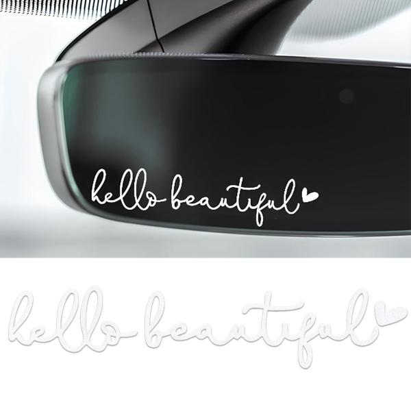 商品名: Ongfuwu 3ピース カーデカール、ハロービューカーバックミラーデカール、カーウィンドウステッカー、自己肯定デカール、ハロービューミラーデカール、カーアクセサリー装飾 レディース ガールズ (ホワイト) Ongfuwu Car...