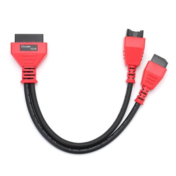 商品名: OBD2 12+8ケーブルアダプター、ラバー真鍮 12+8プログラミングケーブルコネクター クライスラー用、Autel DS808用、Maxisys MS905 MS906用 OBD2 12+8 Cable Adapter, Ru...