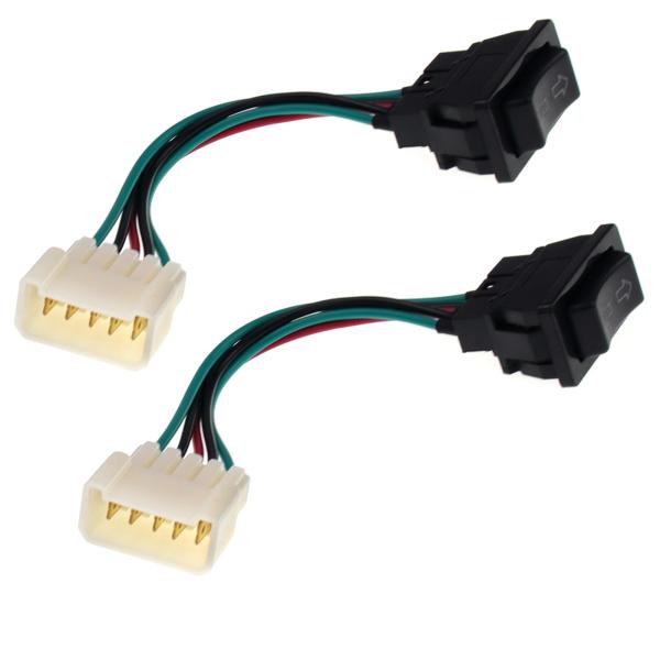 商品名: ZOOKOTO DC12V 24V、ユニバーサル5ピンカーパワーウィンドウスイッチ 配線付き 車のスライドアウトスイッチ コントロールパワーウィンドウリフトハーネスソケットアダプター2個 ZOOKOTO DC12V 24V, 2p...