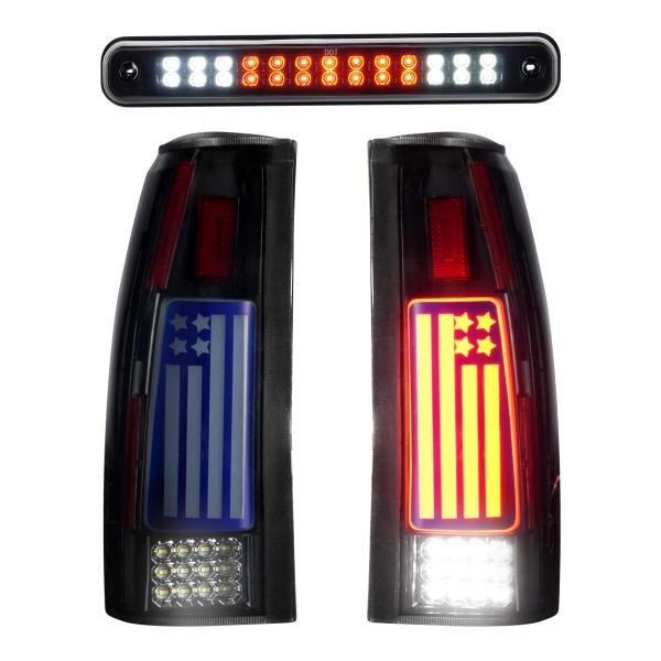 商品名:  Tail Light + 3rd Brake Light Kit Fit for Chevy Silverado &amp; GMC C1500 K1500 1988-1999, for C/K 2500 3500 1988-2...