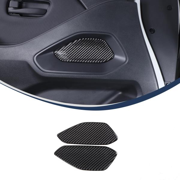 商品名: フロントドアインナーパネルトリムカバー Nisan Frontier 2022-2024対応 ソフトカーボンファイバー車のドアステッカー 保護カバー アクセサリー (ブラック) Front Door Inner Panel Tri...