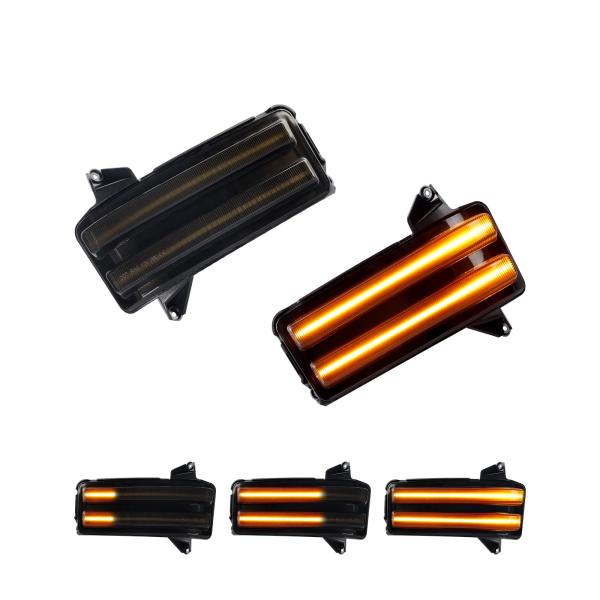 商品名:  Sequential LED Side Mirror Turn Signal Lights for Chevy Silverado/GMC Sierra 2500 3500 2020 2021 2022 2023, Smoekd...