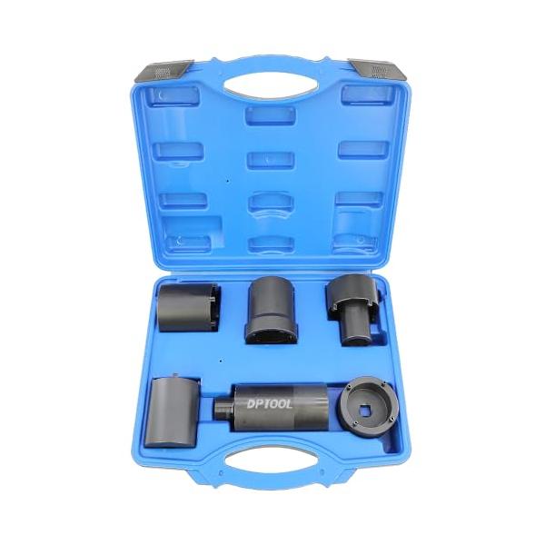 商品名: DPTOOL スピンドルナットソケットツールキット 6ピース アクスルロックナットソケットセット 1/2インチ ドライブホイールハブナットリムーバーインストーラー フォードダナ44/80 トヨタ ダッジ GMC シボレー 4WD ...