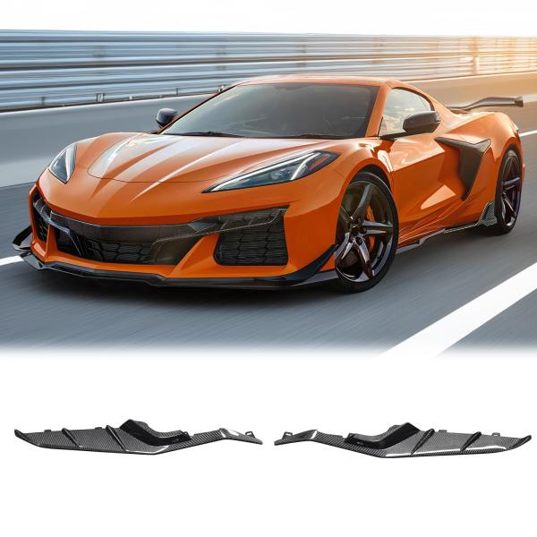 商品名:  FREEMOTOR802 Compatible with 2023-2025 Chevrolet Corvette C8 Z06/E-Ray/ZR1 Only Front Bumper Canards Splitters, Un...