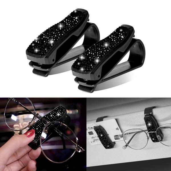 商品名:  x xotic tech Glasses Holders for Car Sun Visor, 2 Pack Fashion Bling Crystal Rhinestones Car Eyeglasses Sunglasses...