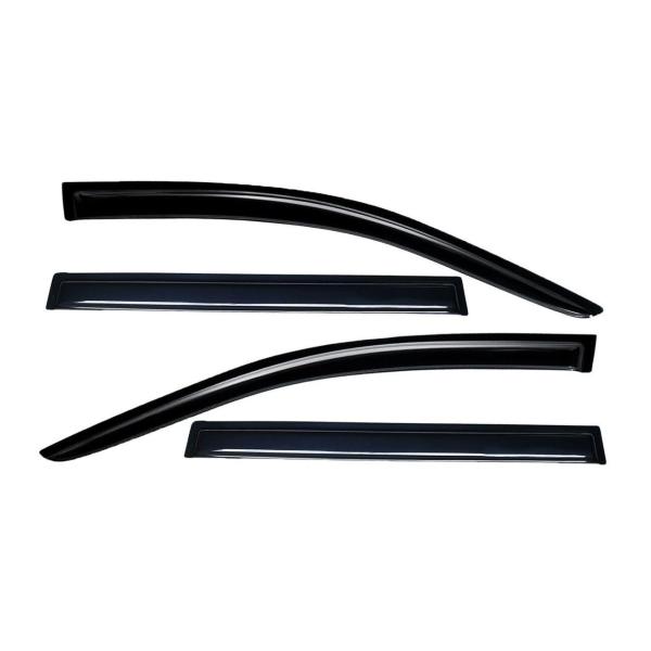 商品名:  Ulsrkell 4pcs Sun Rain Wind Deflectors Door Window Visors Outside Mount Channel Style Dark Smoke Tint for Toyota f...