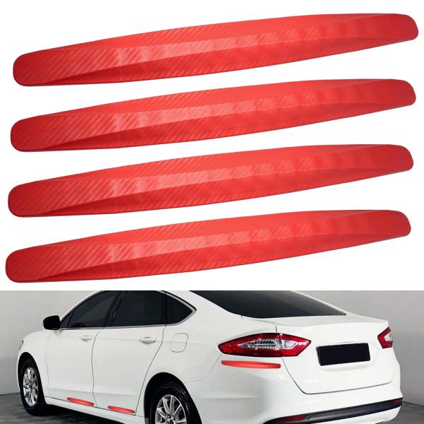 商品名: BokWin 8パック レッド 衝突防止パッチ バンパーガードストリップ 傷防止 バンパープロテクター トリム ユニバーサル 車 SUV ピックアップトラック用 BokWin 8-Packs Red Anti-Collision ...