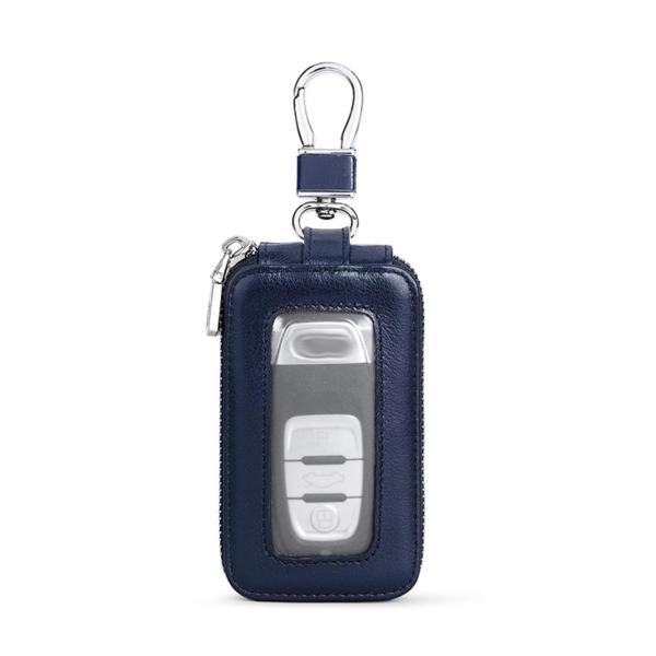 商品名: Nowkont 車用リモコンジッパーキーバッグ メタル+PUレザーキー収納バッグペンダント ほとんどの車に対応 (ロイヤルブルー) Nowkont 1 PC Car Remote Control Zipper Key Bag, M...