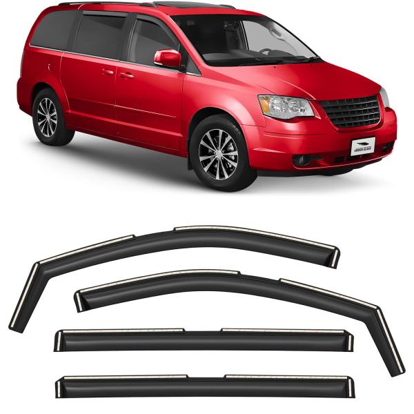商品名:  Voron Glass in-Channel Extra Durable Rain Guards for Chrysler Town and Country 2008-2016, Window Deflectors, Vent ...
