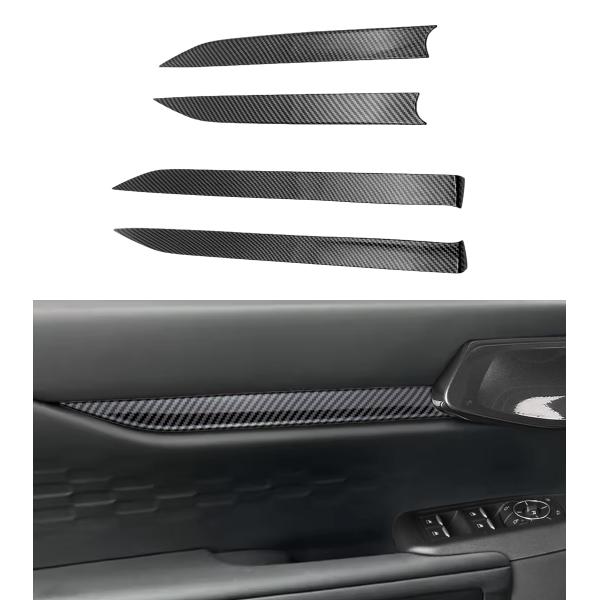 商品名:  Car Inner Door Panel Strip Trim Cover Compatible with 2024 Ford Ranger XL XLT Lariat Raptor SuperCrew Truck, Inter...