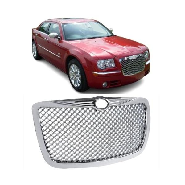 商品名: Sagnod Auto Tuning フロントクロムメッシュグリルグリル 2005-2010 Chrysler 300 300C対応 Front Grille compatible with 2005-2010 Chrysler ...