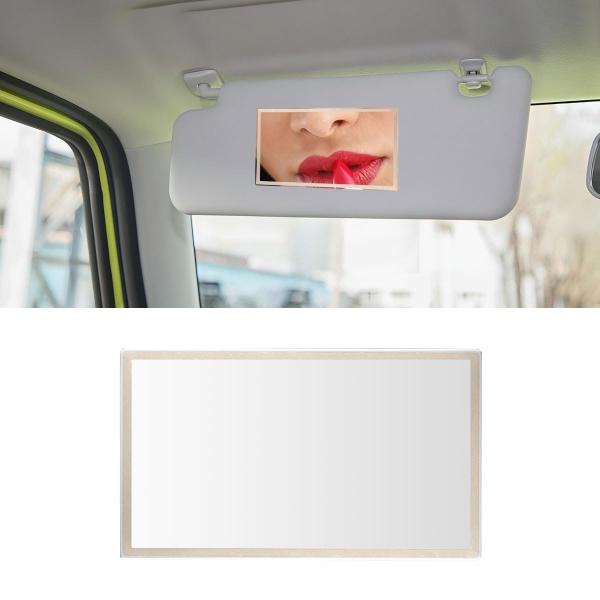 商品名: 車用サンバイザーミラー、ステンレススチール飛散防止オートバニティバックミラー、自己粘着シートバックメイクアップミラー、ポータブル高精細化粧鏡、ほとんどの車にフィット(長方形) Car Sun Visor Mirror, Stain...