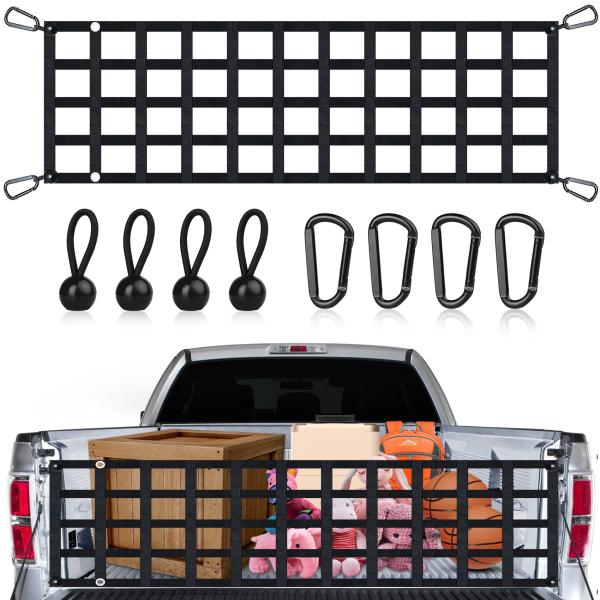 商品名:  Tailgate Net for Pickup Truck Bed, 60'' x 18'' Heavy Duty Cargo Netting, Mesh for Full Size Truck With Ford, Chevr...