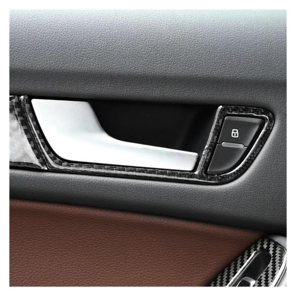 商品名:  OGTJHE 4X Carbon Fiber Interior Door Handle Panel Cover Inner Door Frame Trim Decal Sticker Compatible With Audi A...