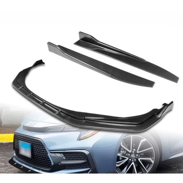 商品名:  HK5 5pcs Combo Front Bumper Body Kit Lip + Side Skirt Extensions Diffuser Compatible with 2020-2025 Toyota Corolla...