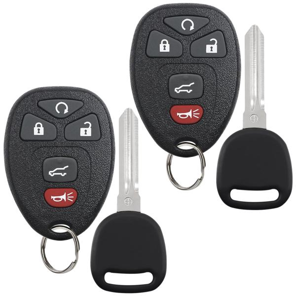 商品名:  Car Key Fob with Uncut Key: Remote Replacement Keyless Entry Remote for Chevy Suburban Traverse Tahoe, for GMC Aca...