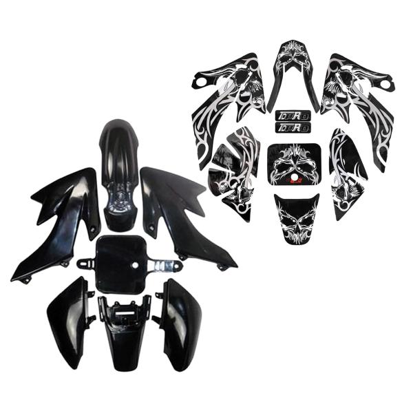商品名:  Pit Dirt Bike Plastic Fender Fairing Kit + Decal Graphics Stickers for CRF50 CRF50F XR50 XR50R SDG SSR Coolster Ta...
