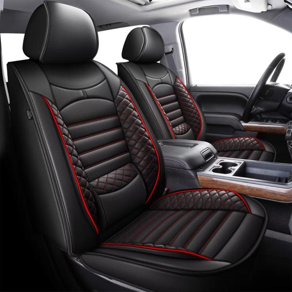 商品名: AOMSAZTO シートカバー カスタムフィット 2007-2018 シボレー シルバラード GMC シエラ 1500 2500HD 3500HD トレイルボス Z71 クルー ダブル エクステンデッドキャブ レザー トラック カ...