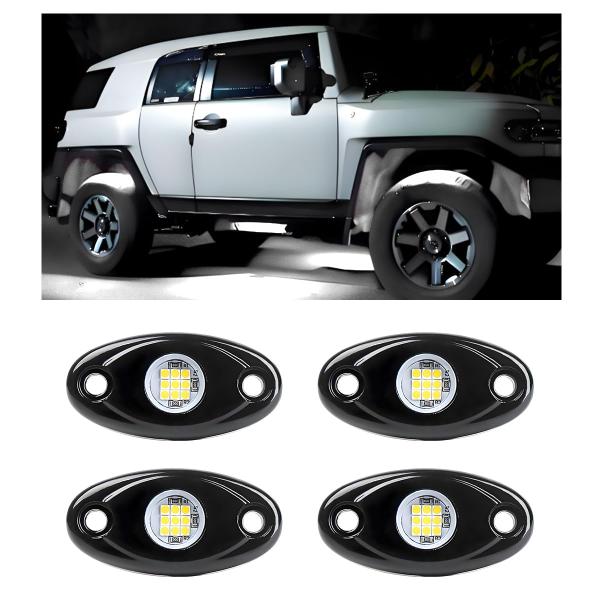 商品名:  DXNQ 4 PCS LED Rock Lights Kit, Car Waterproof Rock Lights Atmosphere Lamp with 9 Bright LED Lamp Beads, Underglow...
