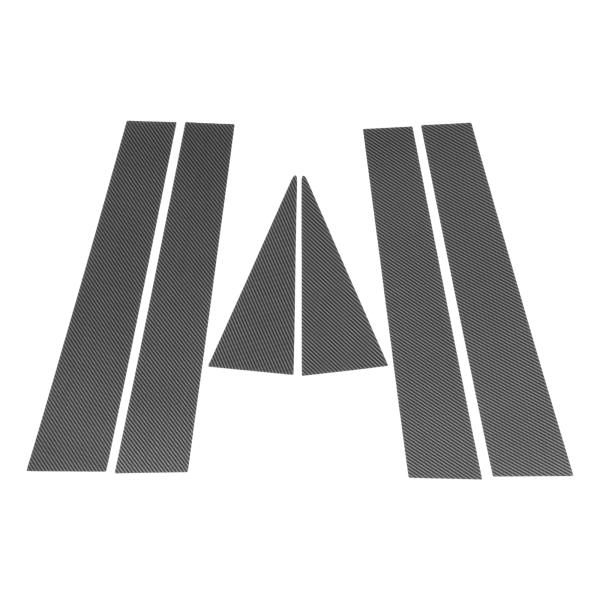 商品名: HOPESPANNER Chevyに対応カプティバ2006-2015用のドアピラーウィンドウトリム カーボンファイバーパターンブラック フロントリア左右アンチスクラッチステッカーピラーポストカバー6個 HOPESPANNER Do...