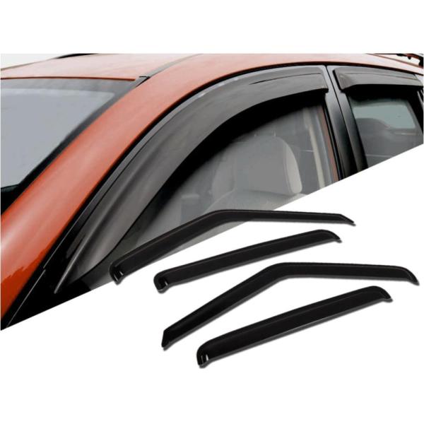 商品名:  Ulsrkell 4pcs Sun Rain Wind Deflectors Door Window Visors Outside Mount Channel Style Dark Smoke Tint for Lincoln ...