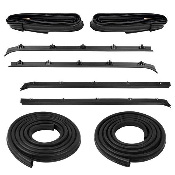 商品名:  8PCS Door Seal Window Run Channel Sweep Felt Rubber Weatherstrip Kit Compatible with C1500 C2500 C3500 K1500 K2500...