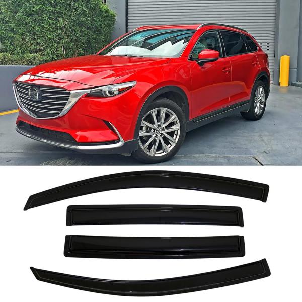 商品名:  Puermto MA38 Side Window Visor Wind Vent Deflector fit for 2016-2021 Mazda CX9,4pcs Dark Smoke Nice Looking Outsid...