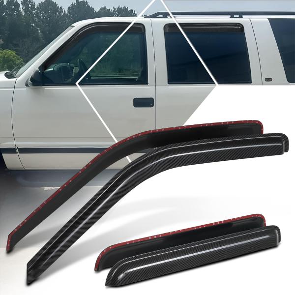 商品名: PM PERFORMOTOR サイドウィンドウバイザー ディフレクター 4個 92-00 シボレー タホ GMC Yukon 4-Dr Suburban C/K 1500 2500 3500 Crew Cab キャブ キャデラック...