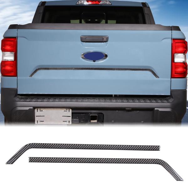 商品名:  Aunginsy Rear Trunk Door Panel Trim Strips Compatible with Ford Maverick 2022-2025 Car Soft Carbon Fiber Rear Tail...