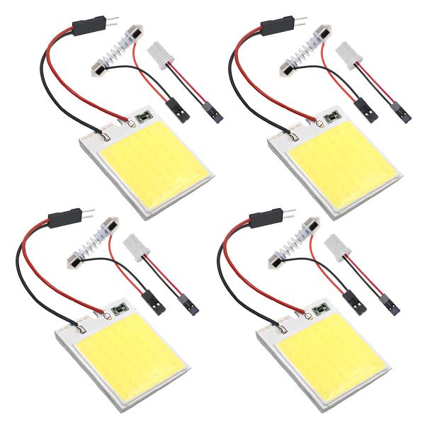 商品名:  JRQLOV White COB 48SMD Everbright Led Dome Light Bulb 4 Pack 12v Interior Led Panel Light with BA9S T10 Festoon Ad...