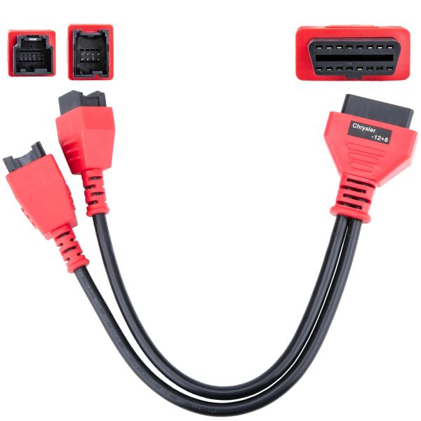 商品名: 12+8ピンコネクターからOBD2アダプター、Secutiry Gatewayバイパスケーブル、クライスラーSGW搭載FCA車両用12+8ケーブル、診断用、適合スキャナーMK808 MK808S MX808 MS906 Pro M...
