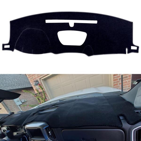 商品名: IIKSDII ダッシュボードカバーマット GMC シエラ 2019-2023 1500 2500HD 3500HD &amp; シボレー シボレー シルバラード 2019 2020 2021 2022 2023 アクセサリー ダ...