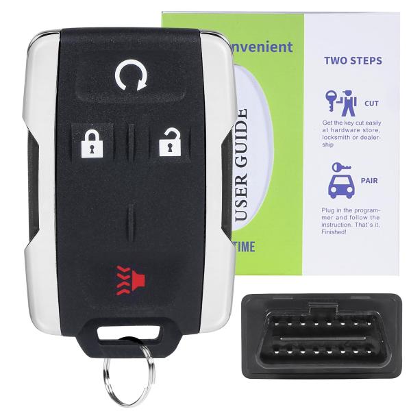 商品名: シボレーコロラド2015-2021、GMCキャニオン2015-2021、シボレーシルバラード2014-2018、GMC シエラ 2014-2018 OBDシンプルキー付きリモートキーフォブ交換用 ? FCC ID:M3N32337...