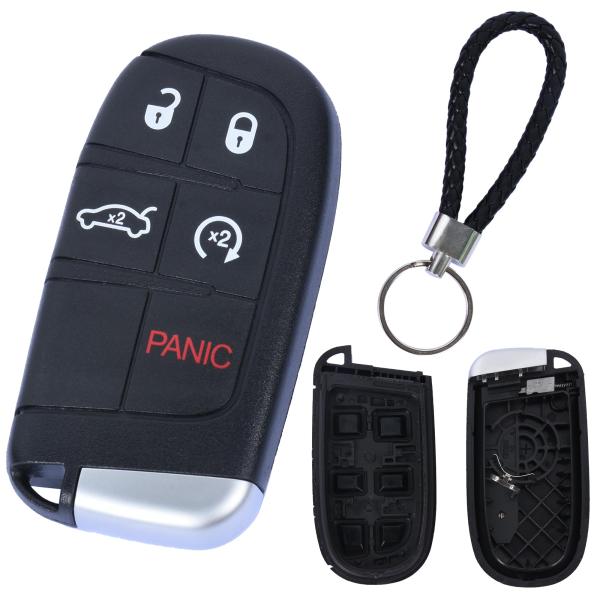 商品名:  Puruoda Black Remote Smart Key Fob Shell Case Fit for Chrysler 300 Jeep Grand Cherokee Dodge Challenger Charger Da...