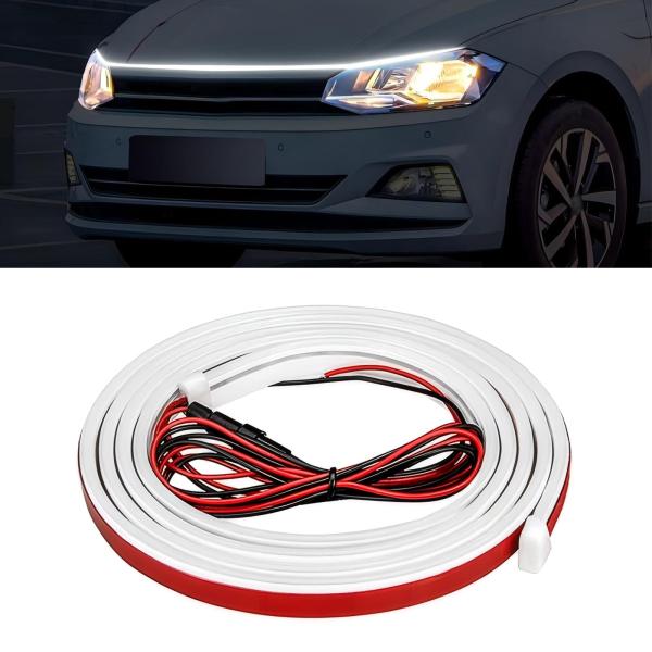 商品名:  Car LED Hood Light Strip, Dynamic Car LED Strip Light, 59" Flexible Waterproof Daytime Running Lights, Waterproof ...