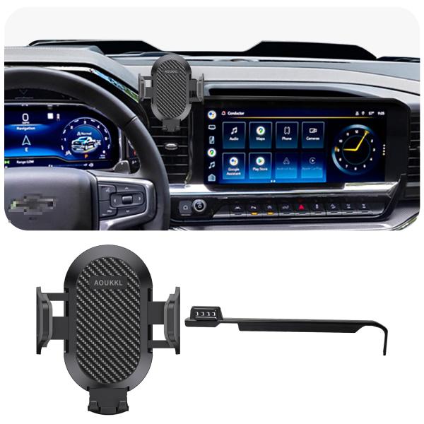 商品名:  AOUKKL Car Phone Holder Fits for Chevy Silverado/GMC Sierra 1500/2500/3500 Accessories 2022 2023 2024 2025(Only fi...