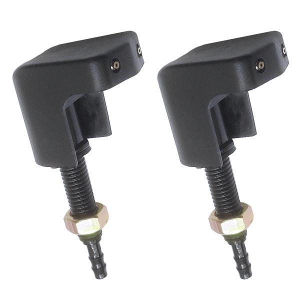 商品名: フロントカーウィンドスクリーンウォッシャージェットツインノズル交換用ツインジェットワッシャーノズルLR034309LR061677AMR3025ランドローバーディフェンダーと互換性あり。 Pair of Front Car Win...