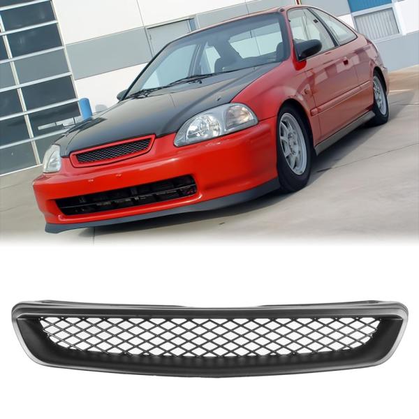 商品名:  MODILOVER Grille, Compatible with 1996-1998 Honda Civic Pre-Facelift, ABS Plastic Type R Front Bumper Upper Grill ...