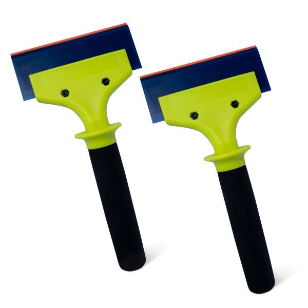 商品名: NEWISHTOOL ゴム製スクイージー2個パック ナイロンハンドル付き 水除去、ガラス洗浄、PPF取り付け、ウィンドウフィルム貼り付け用 (5インチのブレードと長いハンドル) NEWISHTOOL 2 Pack Rubber S...